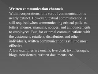 Communication types of communication pptx | PPTX