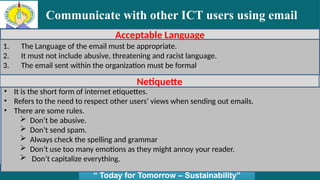 Communication using email internet www social media | PPTX