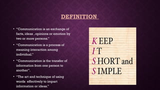 communication- meaning , process and types | PPTX