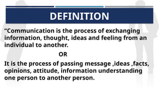 COMMUNICATION ITS PROCESS ELEMENTS & BARRIER .pptx