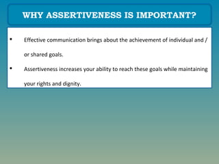 Communication Skills - Assertiveness | PPT