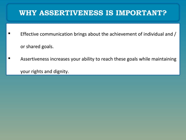 Communication Skills - Assertiveness | PPT