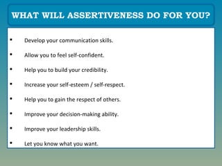 Communication Skills - Assertiveness | PPT