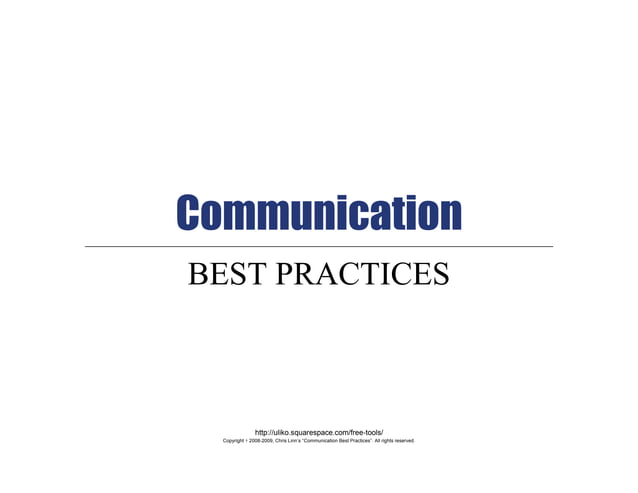 Communication Best Practices | PDF | Email | Internet