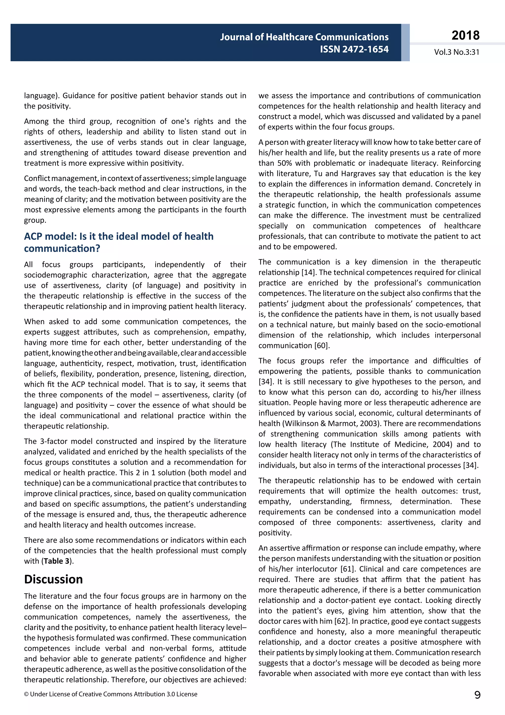 Communication competences-are-the-keya-model-of-communication-for-the-healthprofessional-to ...