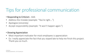 Professional Communication Etiquette | PPTX