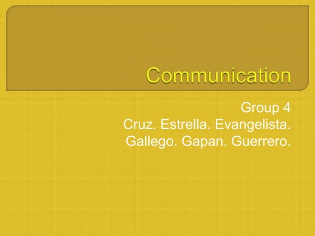 Communication group 4 | PPTX