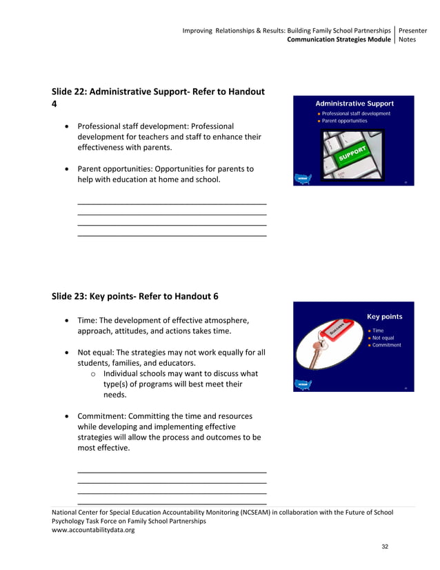 Unit 2: Communication - Parental Involvement Notes | PDF