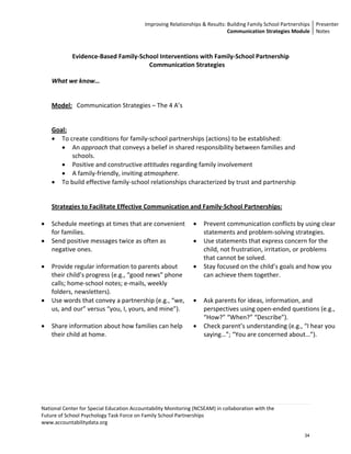 Unit 2: Communication - Parental Involvement Notes | PDF