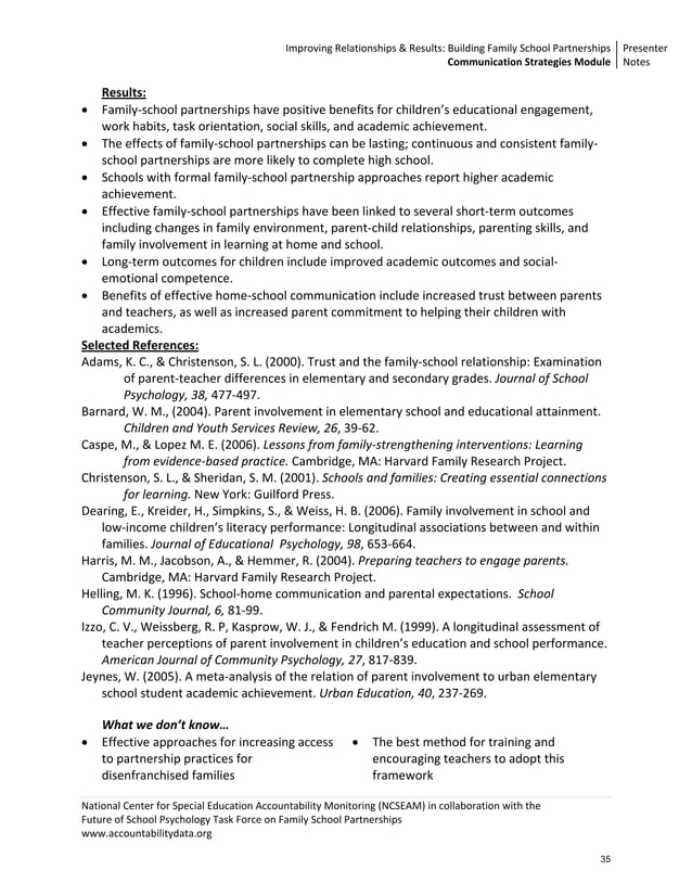 Unit 2: Communication - Parental Involvement Notes | PDF