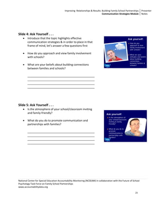 Unit 2: Communication - Parental Involvement Notes | PDF