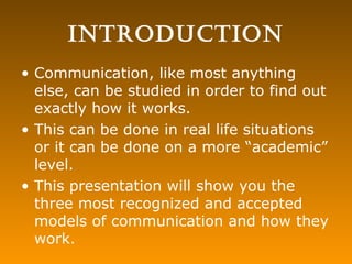 Communication models-presentation2154 | PPT