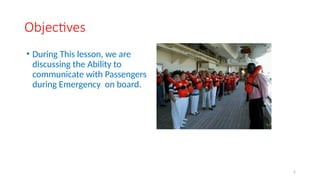 Various Communications on Passenger vessels | PPTX