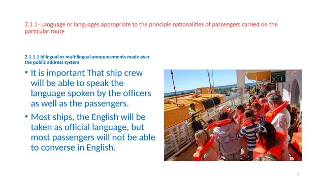 Various Communication on Passenger vessels | PPT