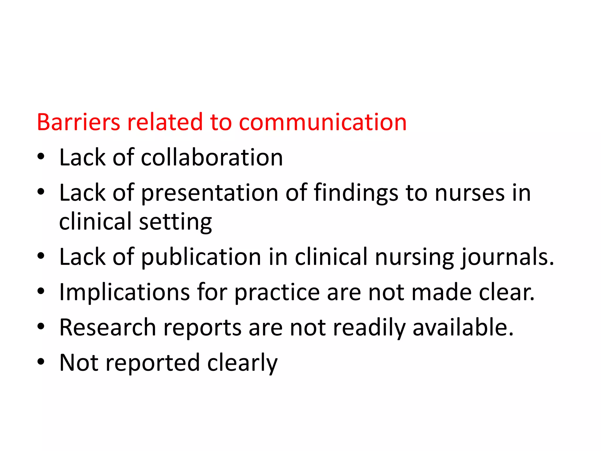 Communication and utilisation of research findings | PPTX