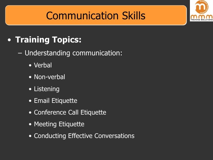 Communication Skills Communication Skills