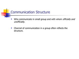 Communication Structure in a Group | PPT