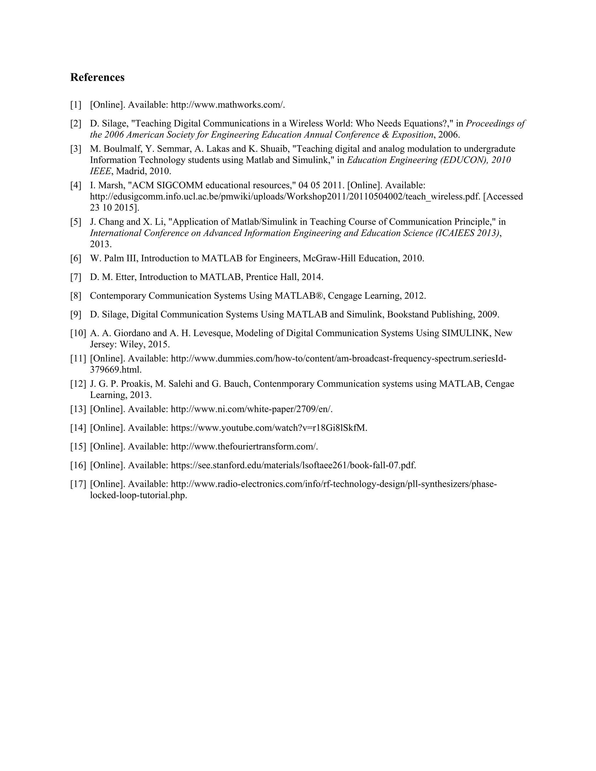 Communication systems-theory-for-undergraduate-students-using-matlab | PDF | Undergraduate ...