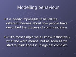 Communication theory | PPS