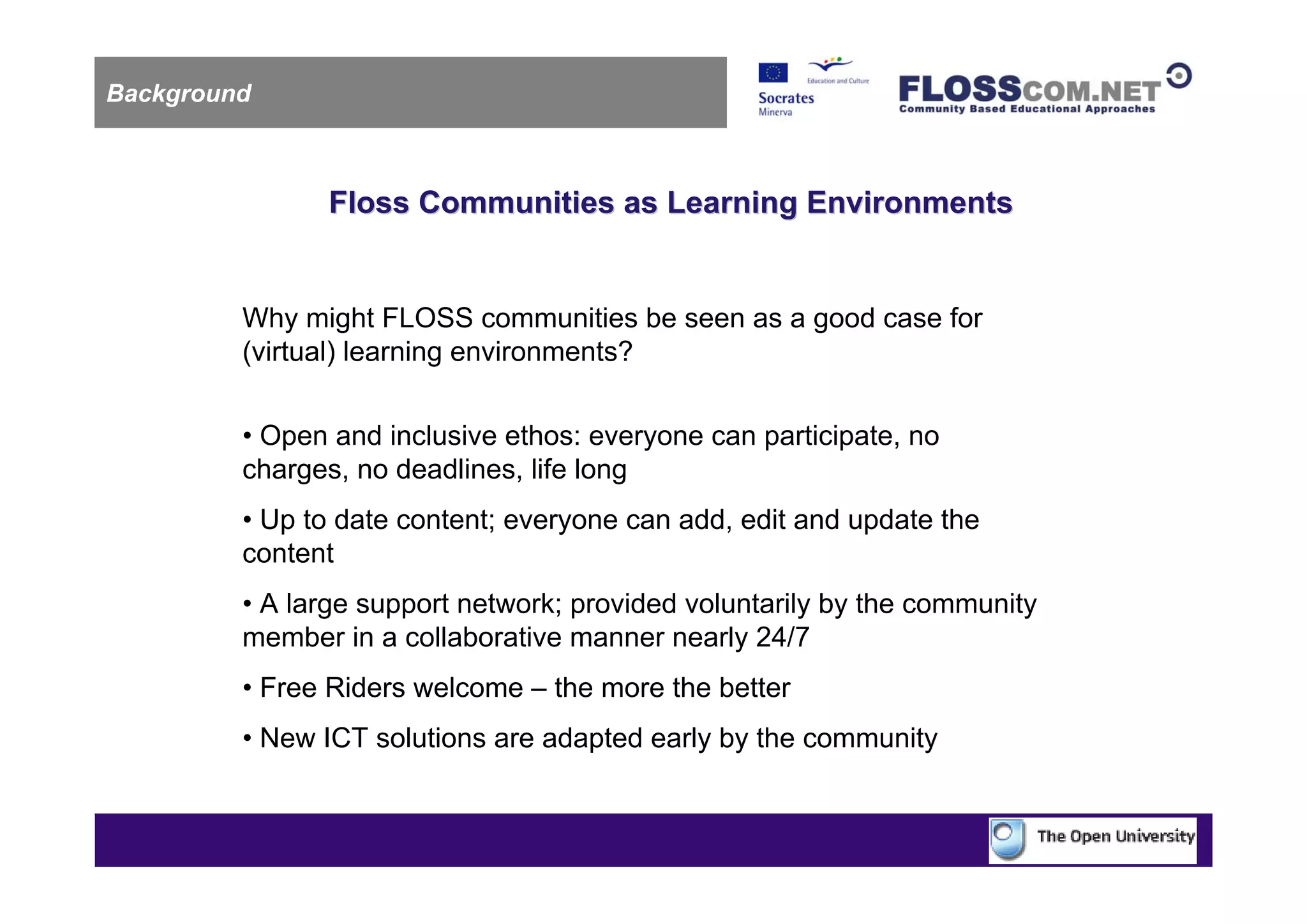 Communication tools in FLOSS communities | PPT