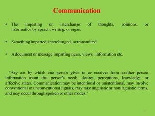Communication 1 | PPT