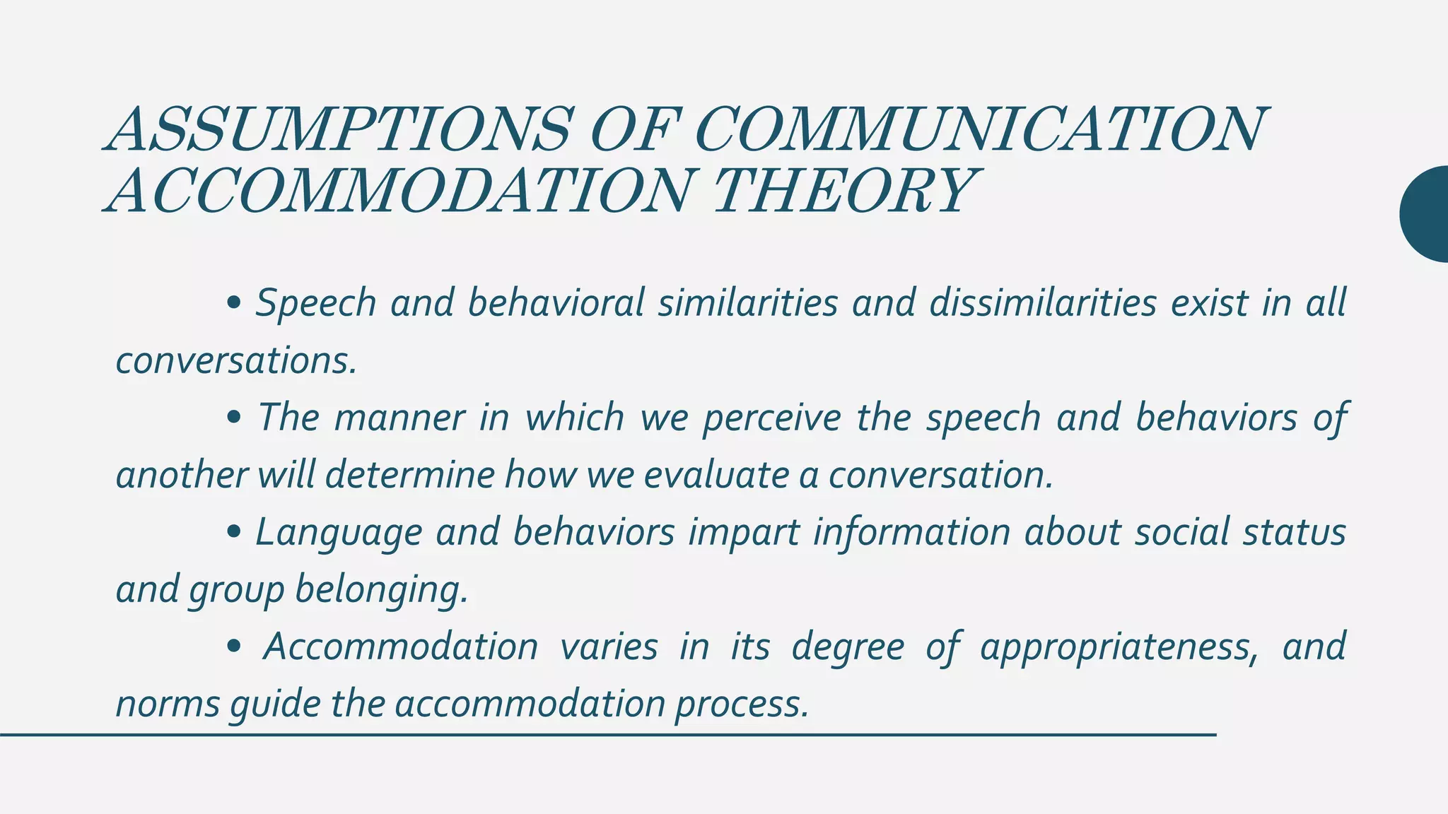Communication Accommodation Theory | PPTX