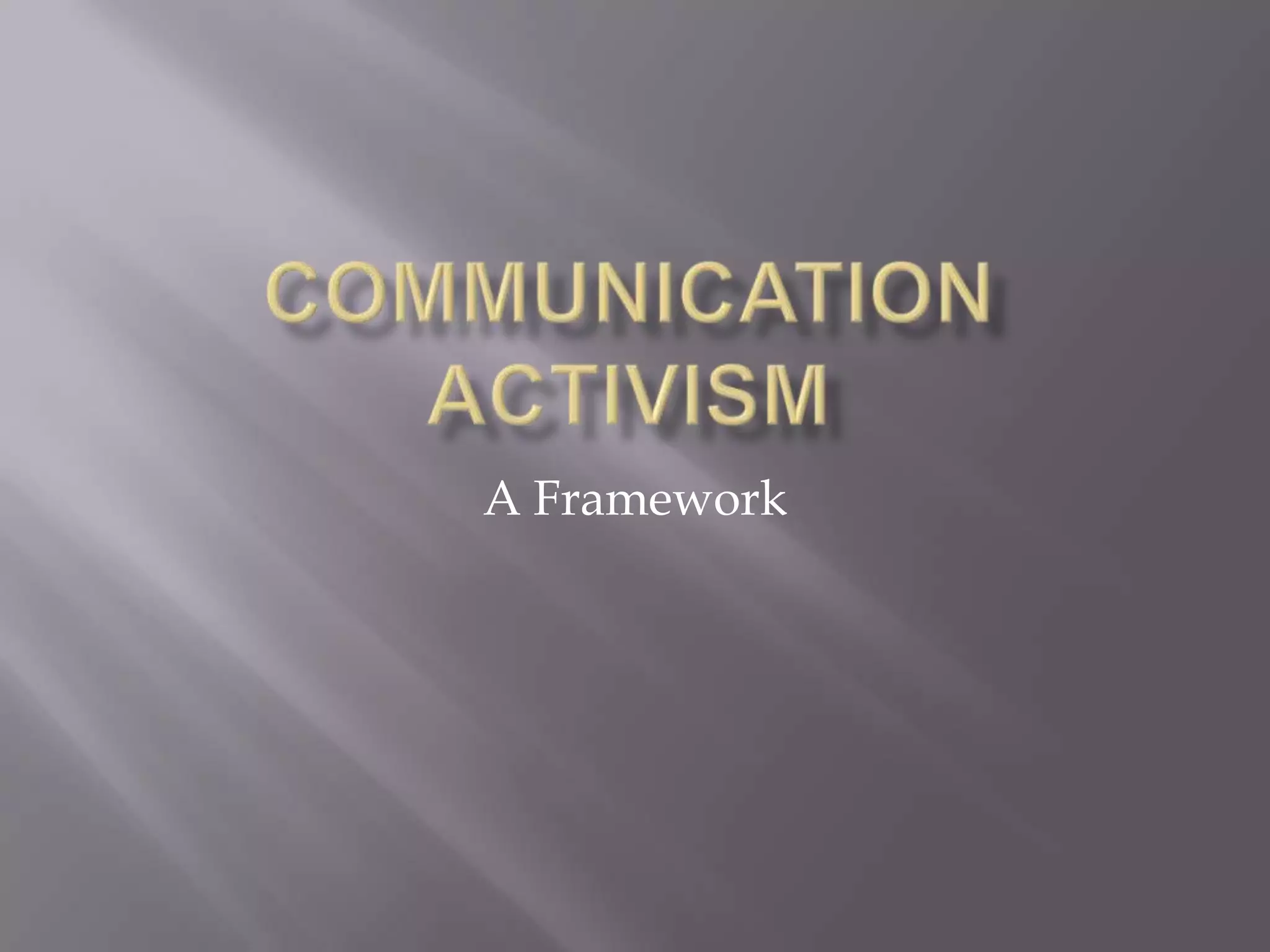 Communication activism virtual revolution | PPT