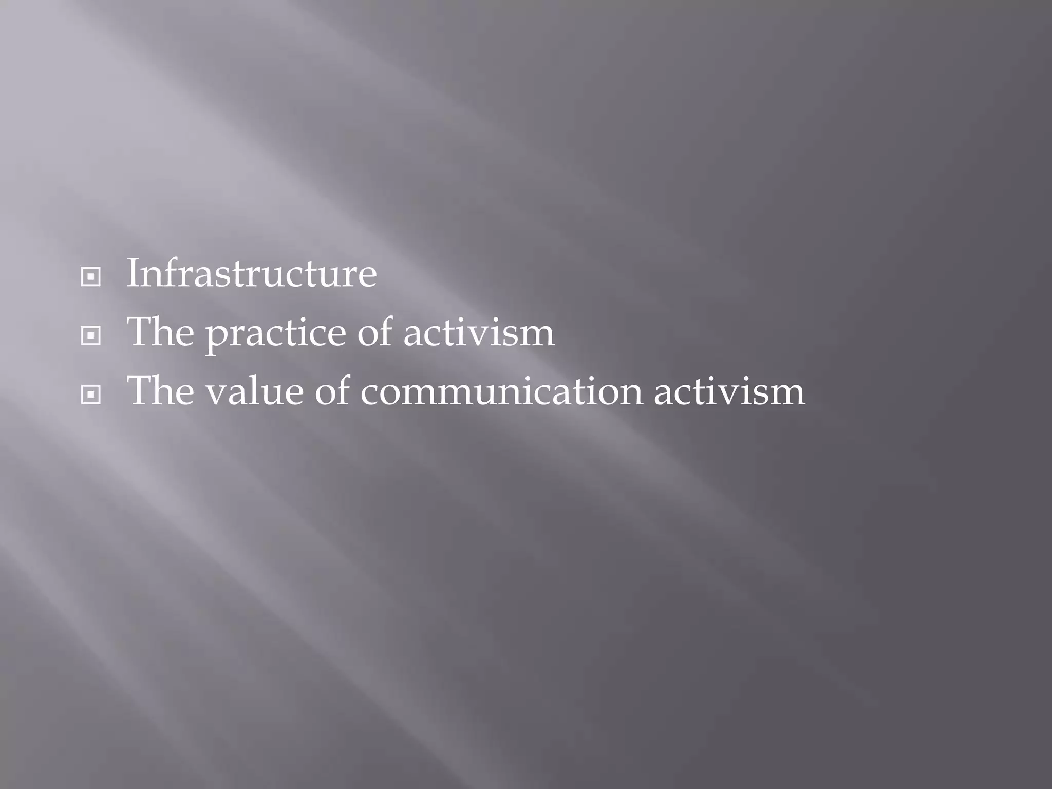 Communication activism virtual revolution | PPT