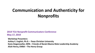 Communication and authenticity | PPT