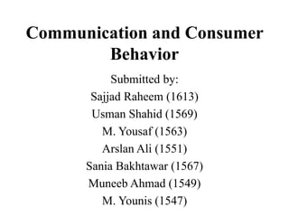 Communication and consumer behavior | PPT