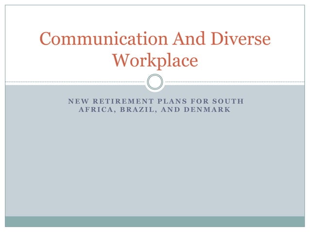 Communication and diverse workplace | PPTX