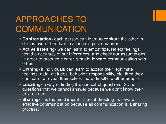 Communication and Facilitating Skills