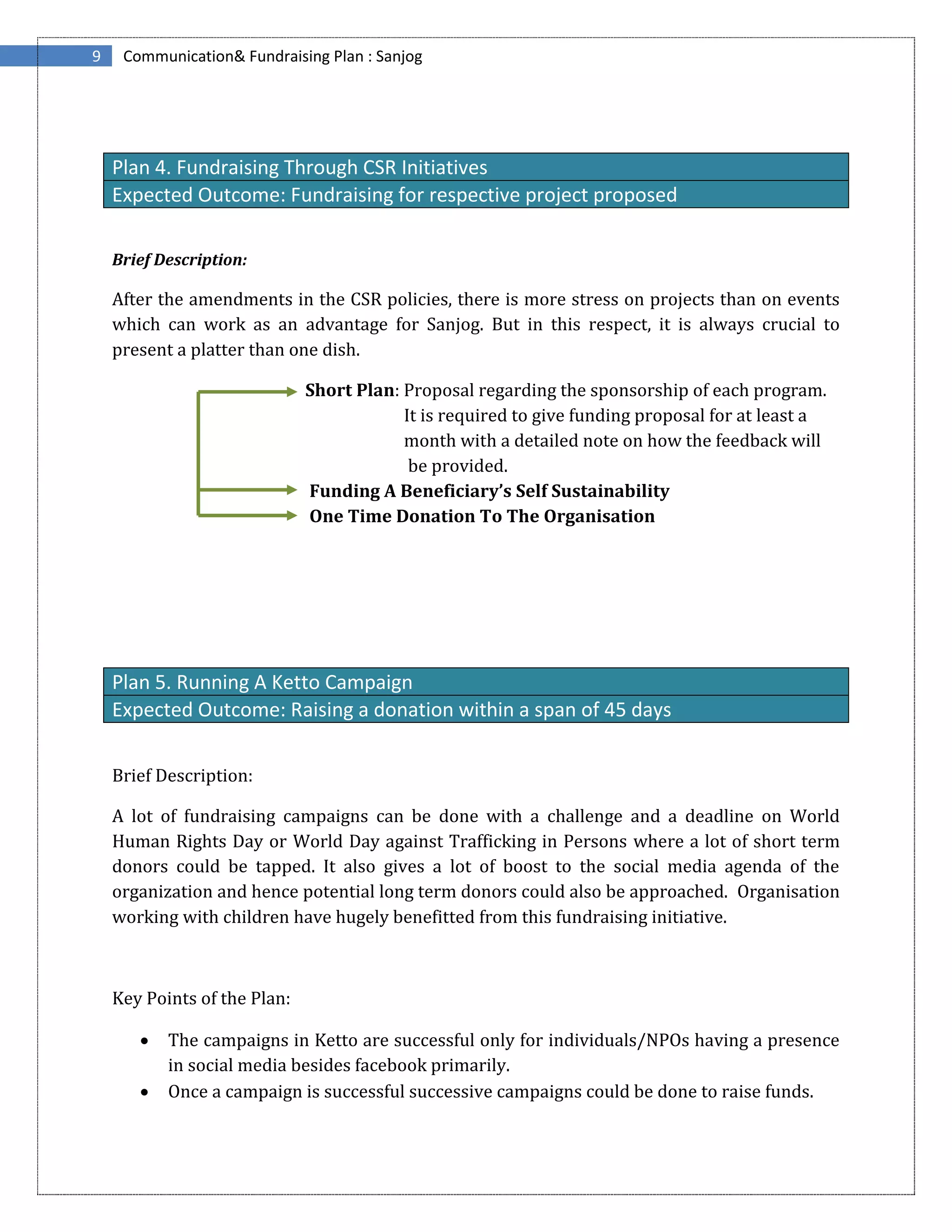 Communication and fundraising plan | PDF