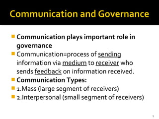 Communication and governance | PPT