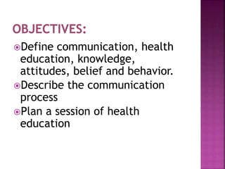 Communication and health education amany | PPTX