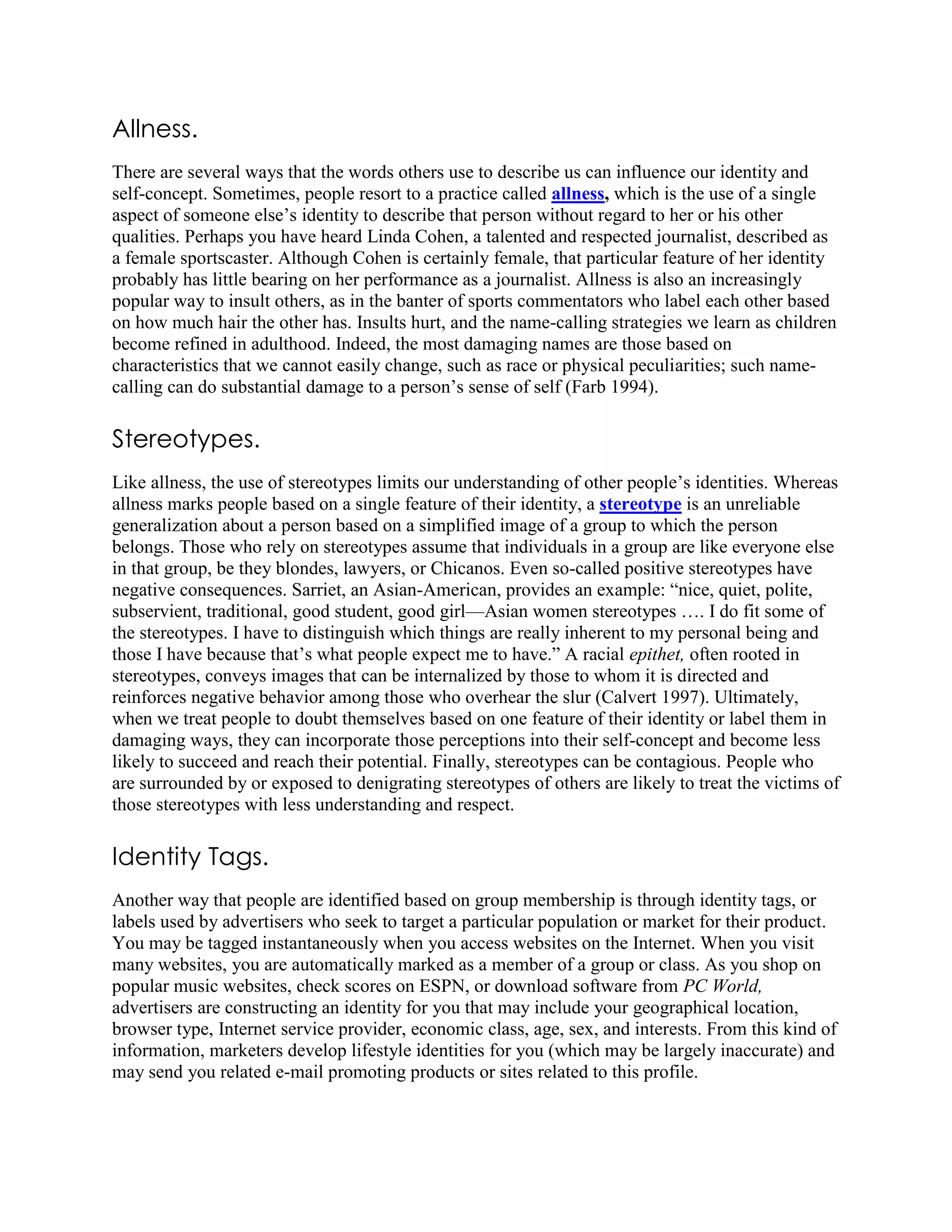 Communication and identity | DOCX