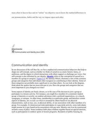 Communication and identity | PDF
