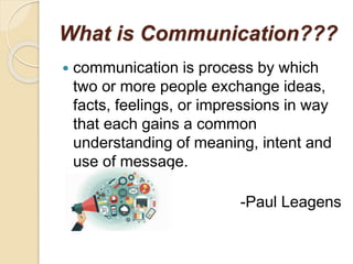 Communication and interpersonal relationship | PPTX
