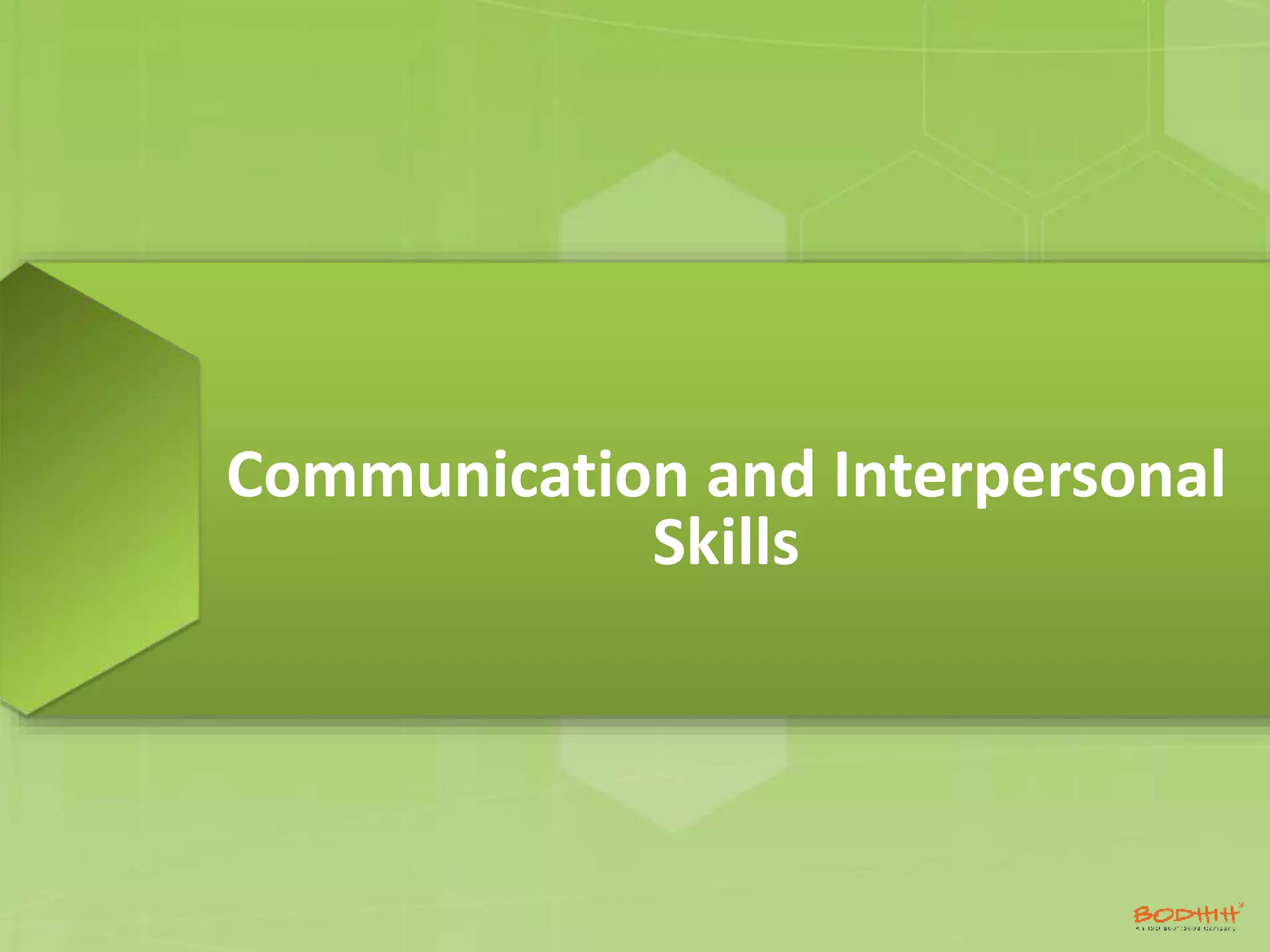 Communication and Interpersonal Skills | PPTX