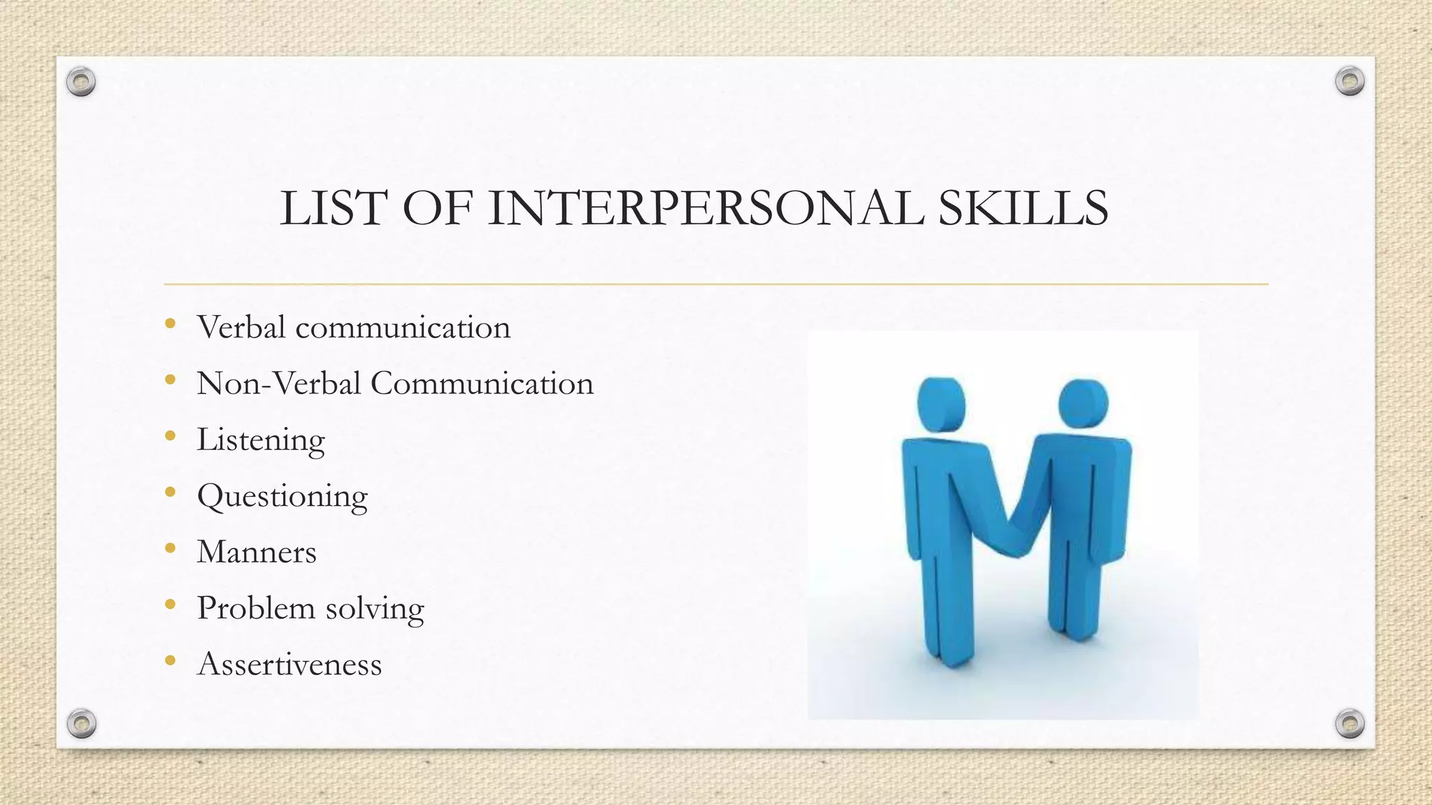 Communication and interpersonal skills | PPTX