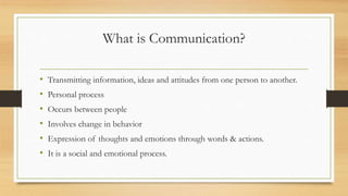 Communication and its elements | PPTX