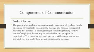 Communication and its elements | PPTX