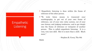 Communication and Listening Skills | PPTX