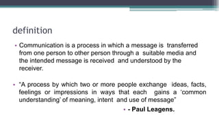 Communication and nurse patient relationship | PPTX
