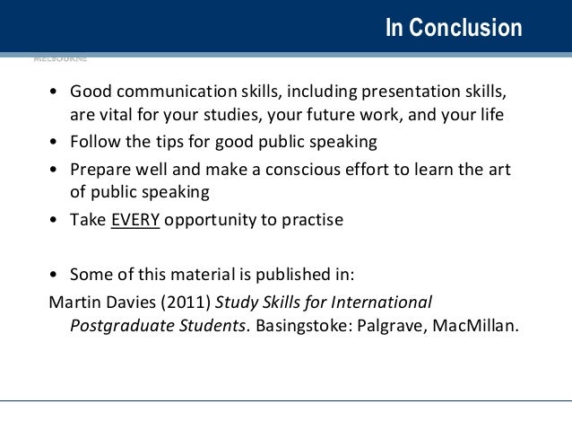 Communication and presentation skills