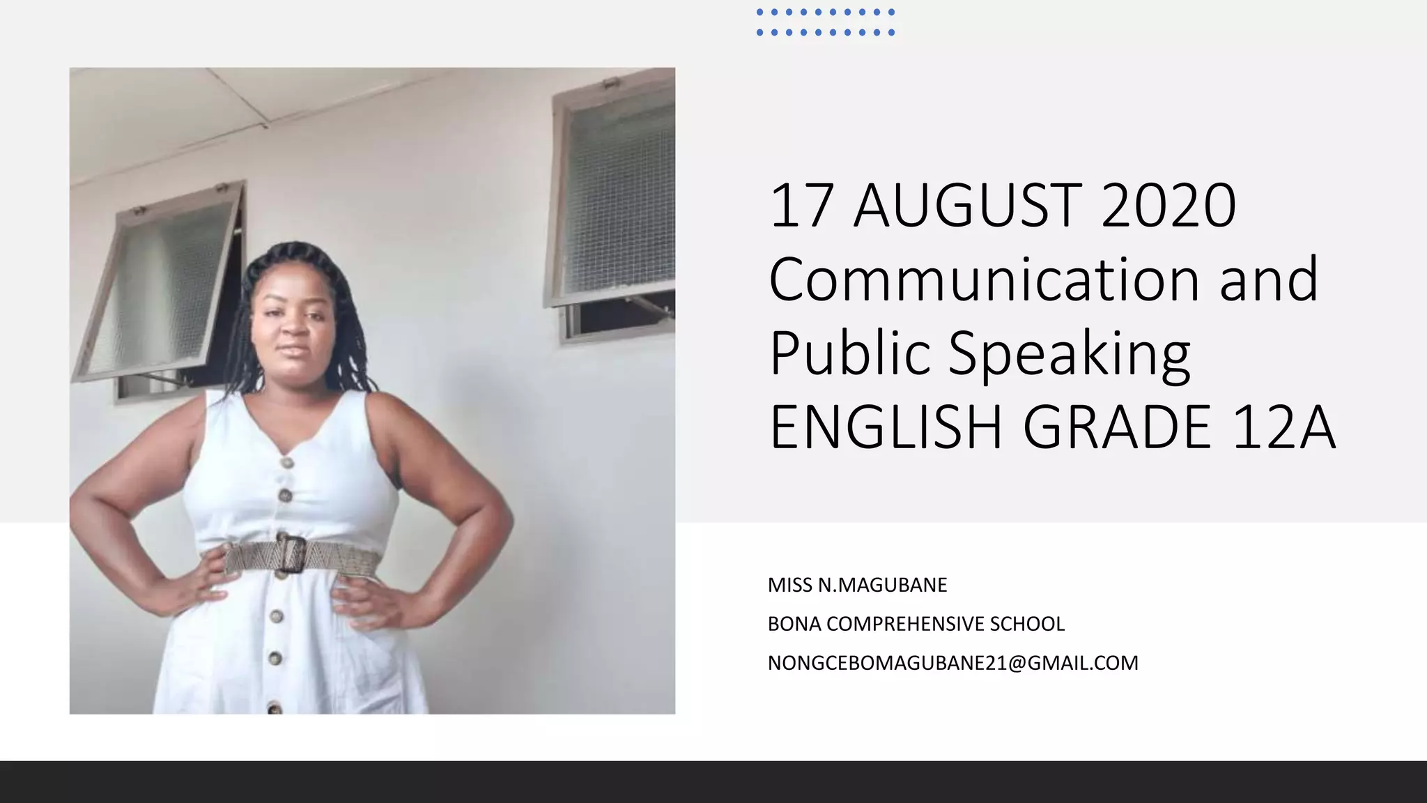 Communication and public speaking | PPTX