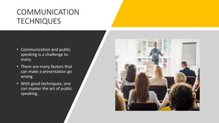 Communication and public speaking | PPTX