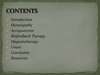 ALTERNATIVE MEDICINE | PPTX