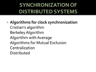 Communication And Synchronization In Distributed Systems | PPTX