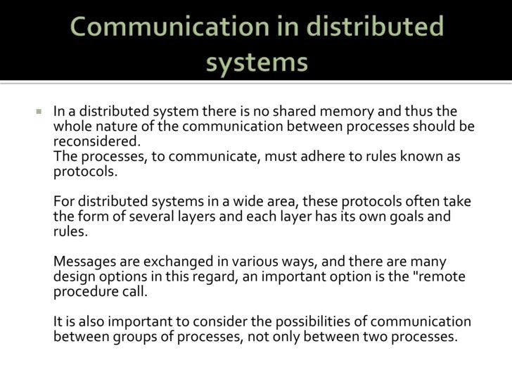 Communication And Synchronization In Distributed Systems